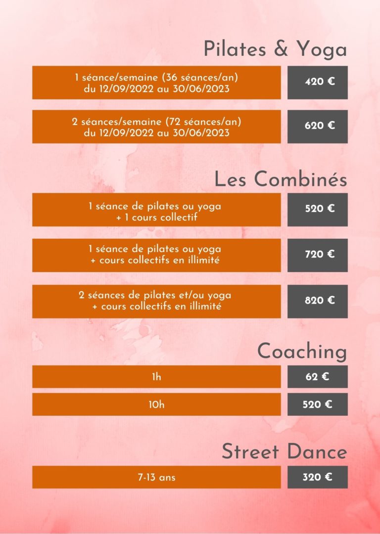 Formules / Tarifs - L FORM